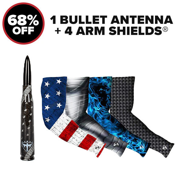 1 BULLET ANTENNA + 4 ARM SHIELDS® – Alpha Defense Gear